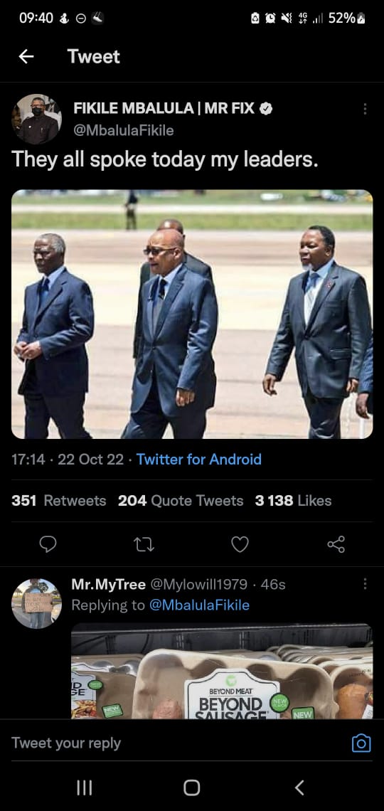 FIKILE MBALULA | MR FIX on Twitter: "They all spoke yesterday taking a swipe and one directly ...