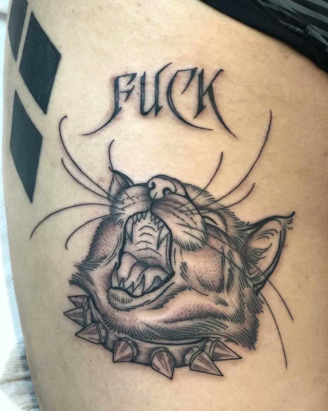 Ferocious Cat Tattoos Coraline Tattoo By Lauren Skinker At Lucky Cat