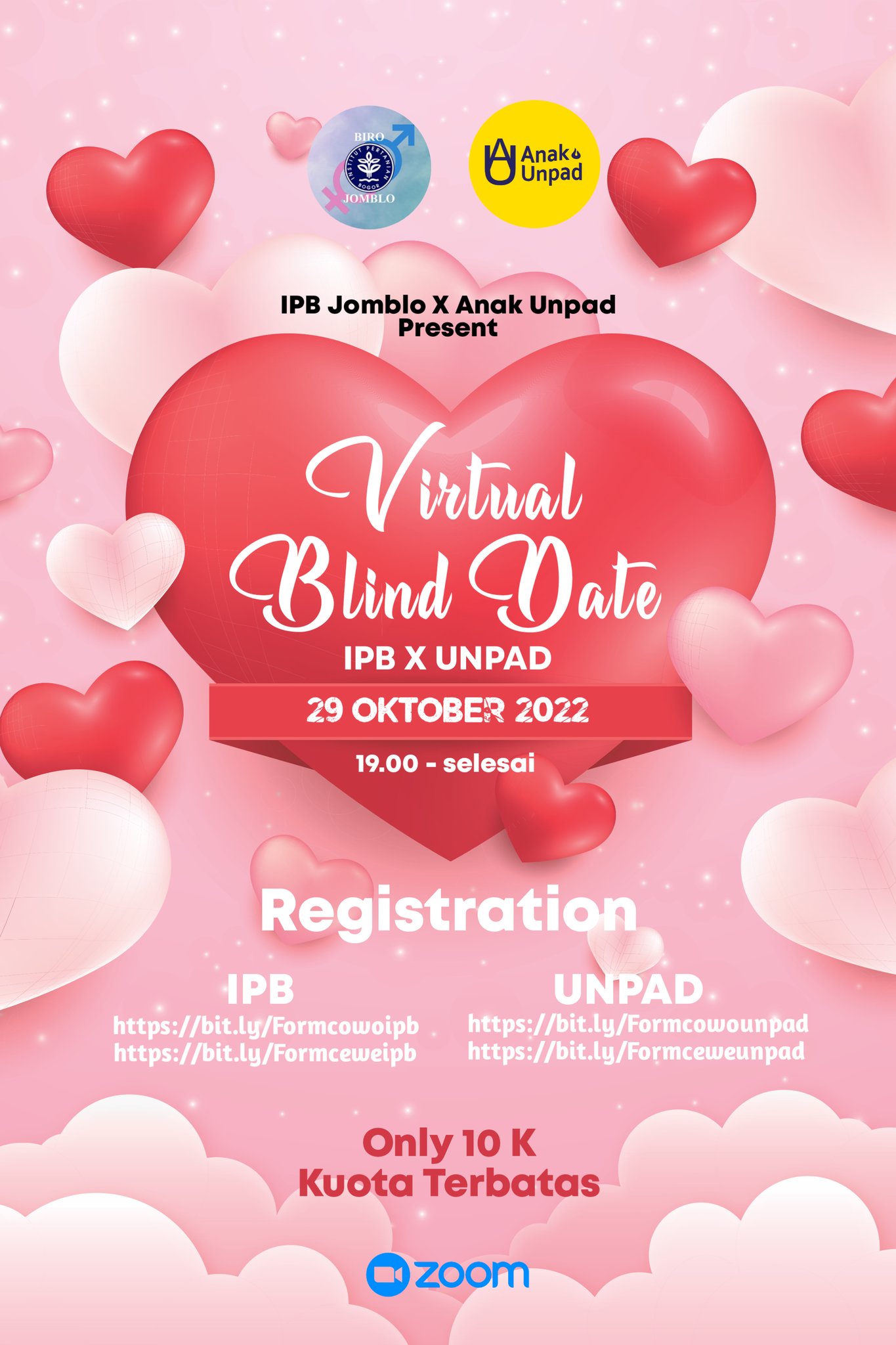 VIRTUAL BLIND DATE IPB X UNPAD! on Twitter: "Halo sobat jomss! Gimana kabarnya? Semoga selalu ...