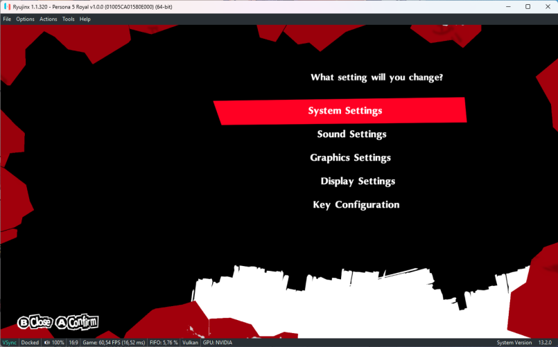 Raytwo on Twitter: "Turns out the PC settings menu from Persona 5 Royal is still fully present ...