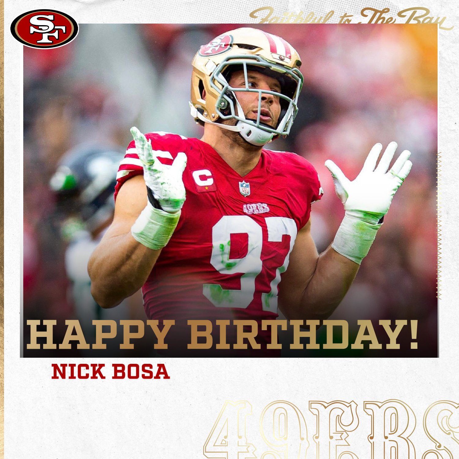 Happy Birthday 49ers Logo Uninflated San Francisco 49ers Multi Color