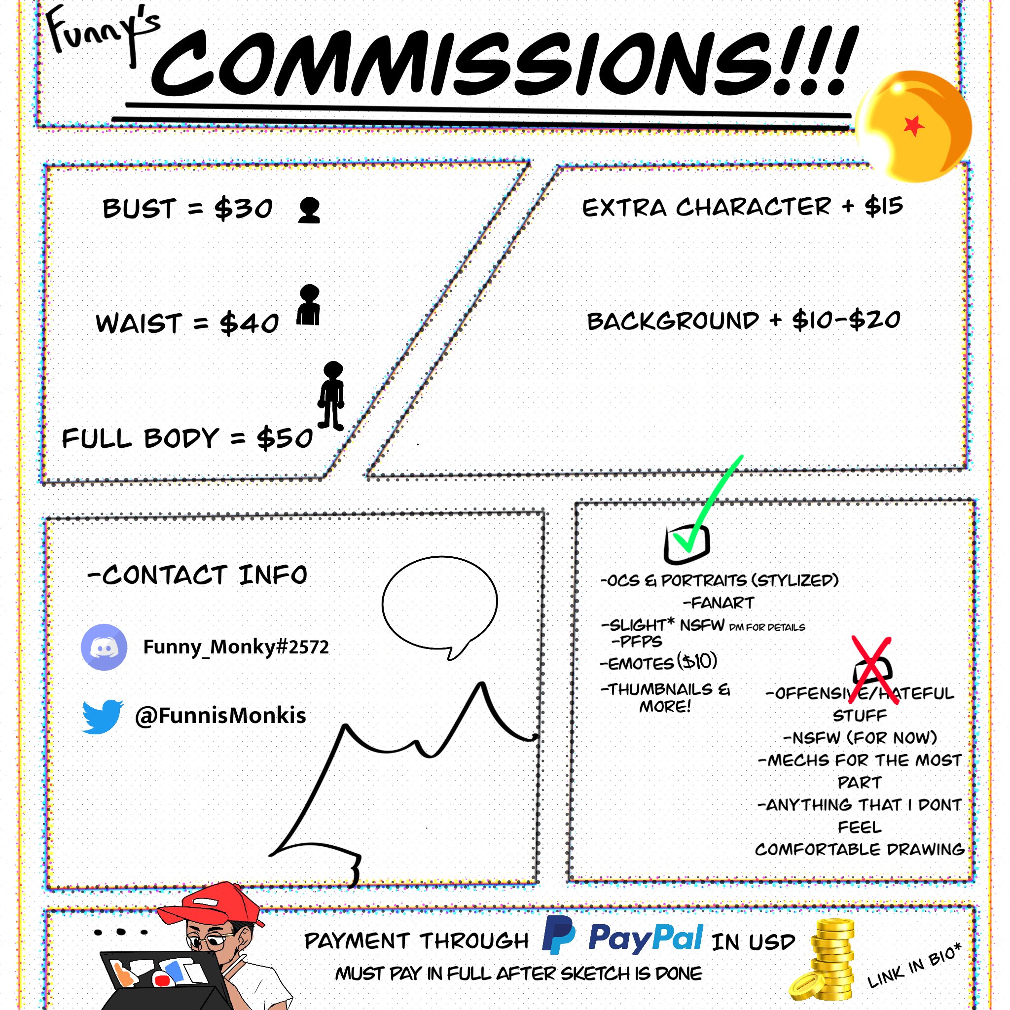 Funny_Monky (Comms OPEN 2/3) on Twitter: "Commissions are OFFICIALLY open I'm starting off with ...