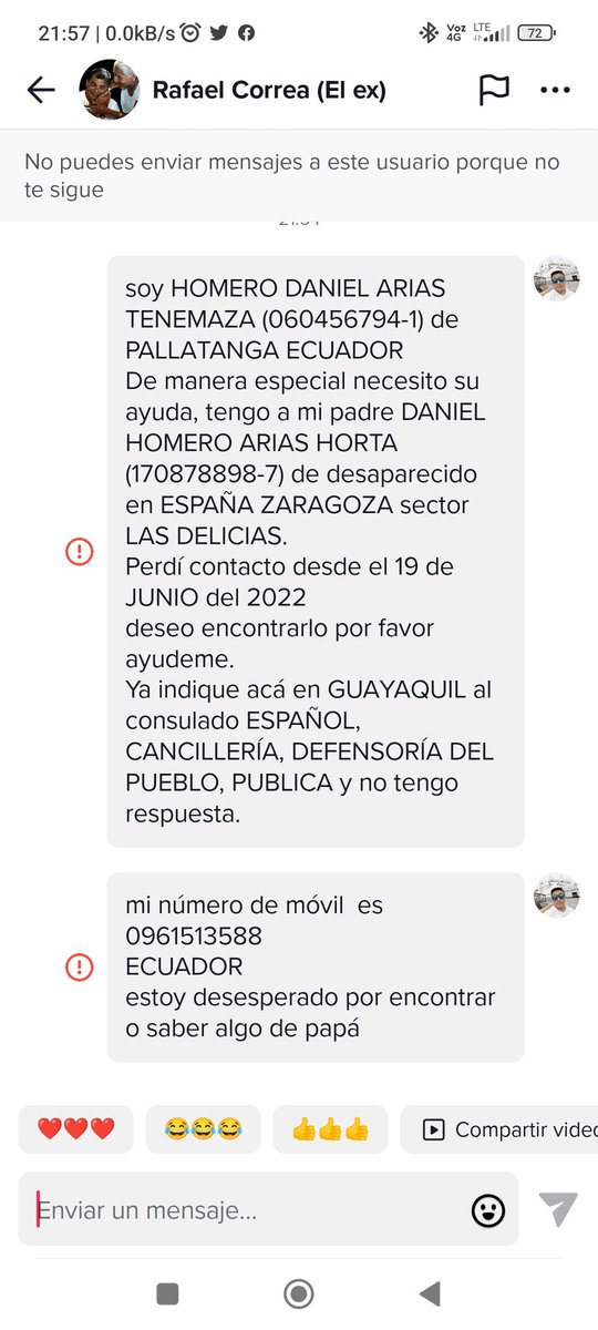 Danielito Arias on Twitter: "Ayudeme @MashiRafael"