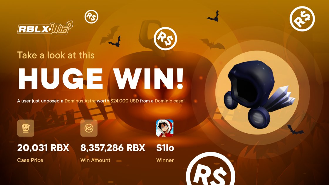 RBLXWild on Twitter: "User s1lo unboxed a Dominus Astra worth $24,000 USD from a Demonic case ...