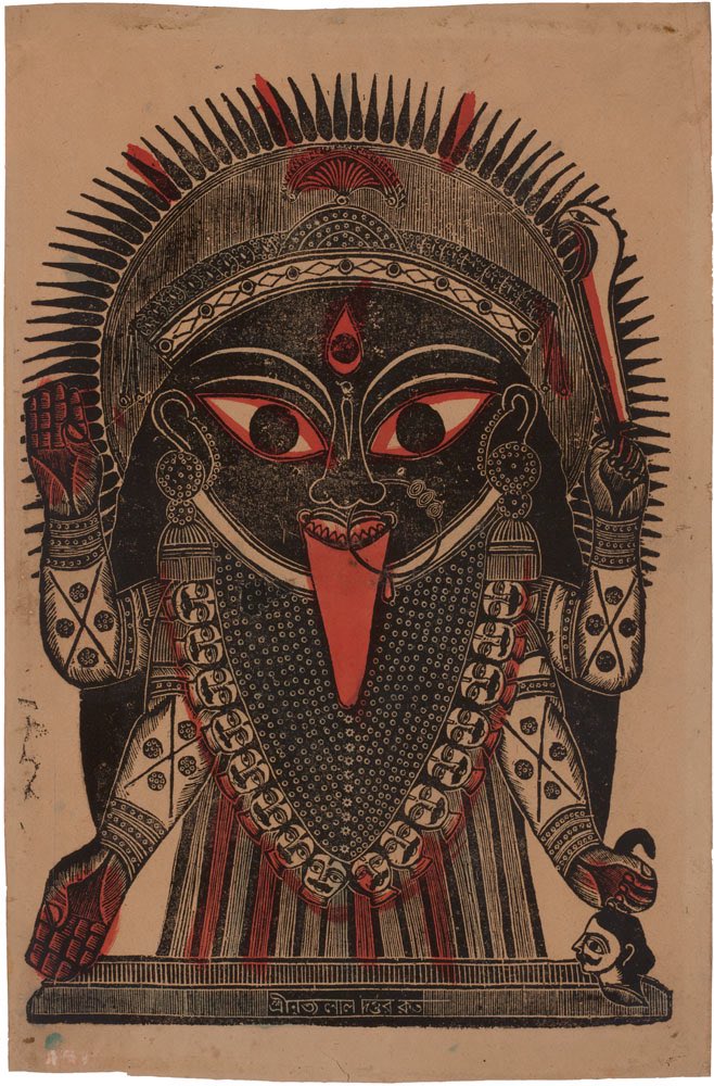 Devi Kali 🌺🔱 1890s lithographs and wooden artblock prints, Kolkata. Suvechha to everyone for ...