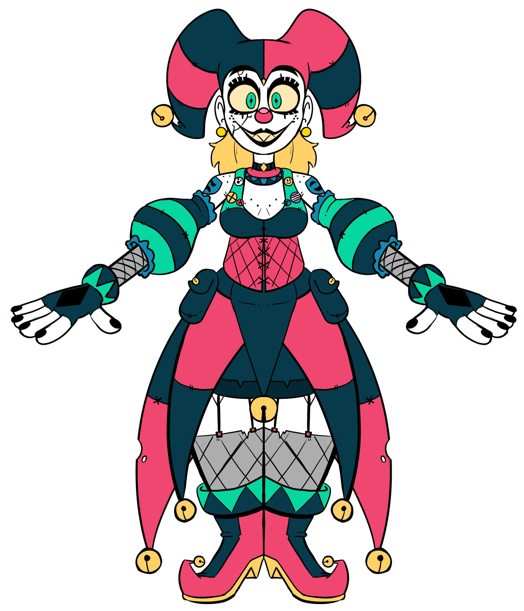 Bittles | | Rubberhose Clown Vtuber 🏳️‍⚧️ on Twitter: "Designing a new jester girl for a future ...