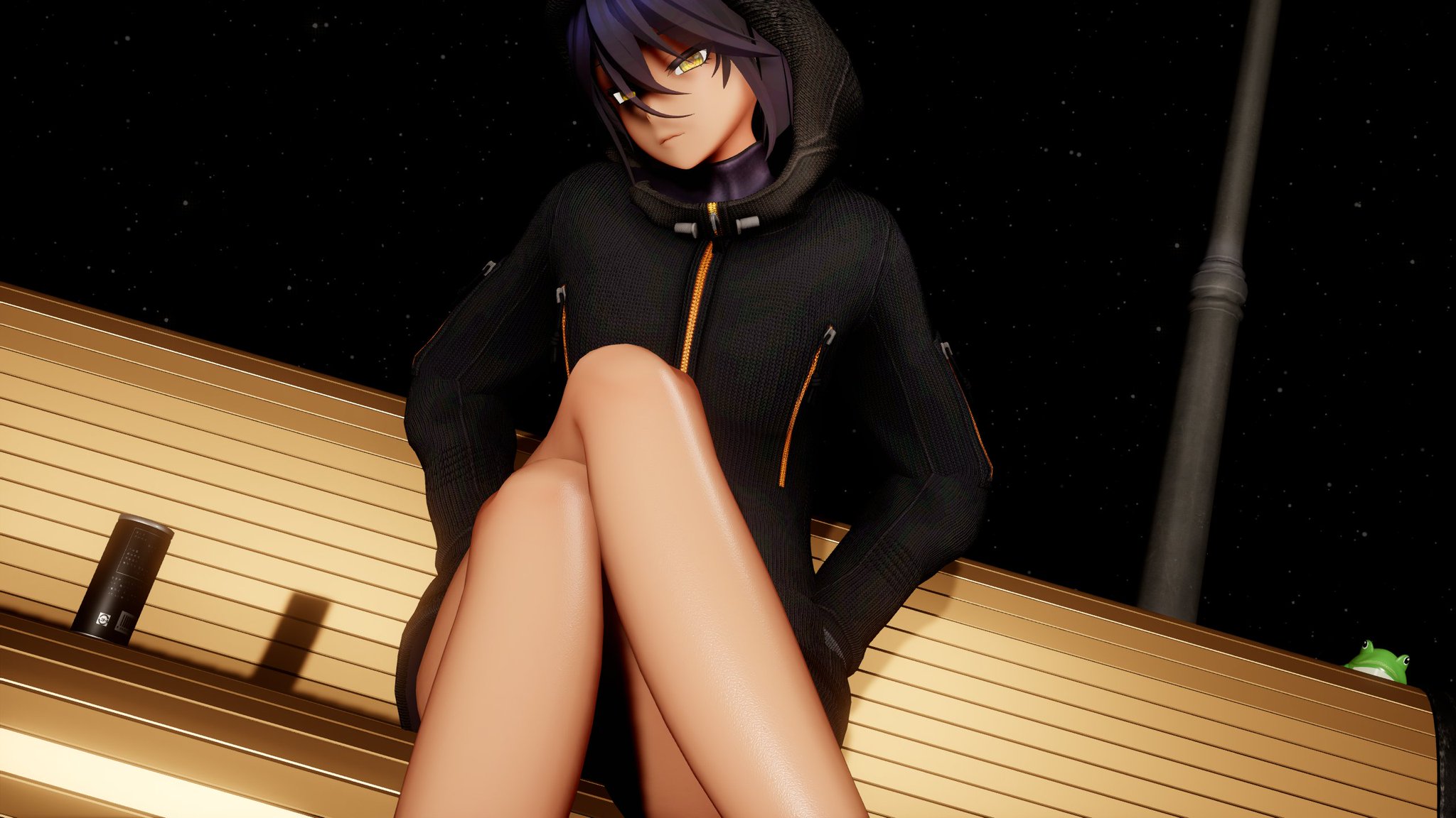 べにやくらげ on Twitter: "iwaraに画像アップしました #SKBMMD 夜のベンチの狩場崎さん (1/2) https://t.co/Bkngy9VqKs https://t ...