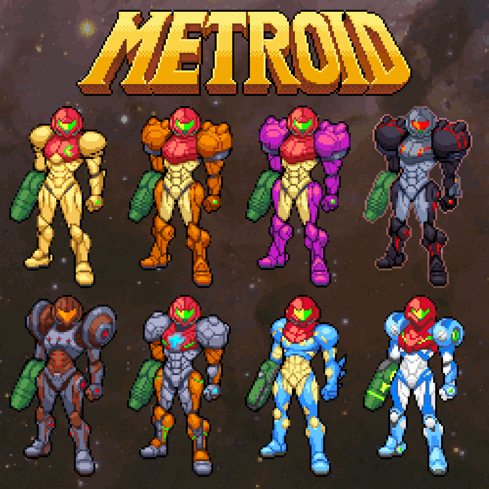 Samus Gravity Suit Pixel