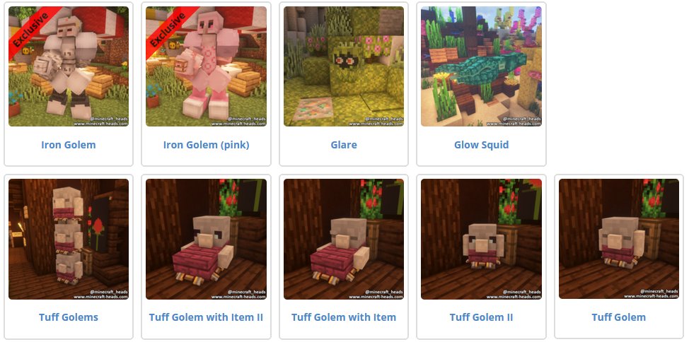 Iron Golem Minecraft Head