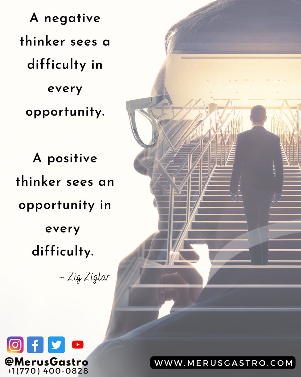 Merus Gastroenterology & Gut Health on Twitter: "A negative thinker sees a difficulty in every ...