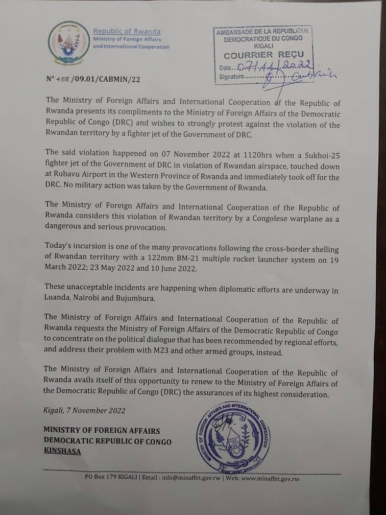 Rwanda Government Communications on Twitter: "Note verbale issued today ...