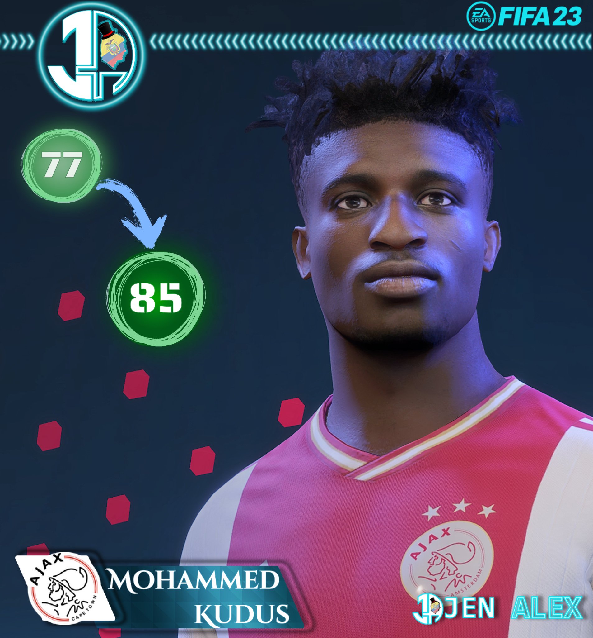 JenAlex_Facemaker on Twitter: "⏩Mod Next Gen Fifa⏪ ⚪️Mohammed Kudus (Fifa23) @AFCAjax 📢Get him ...