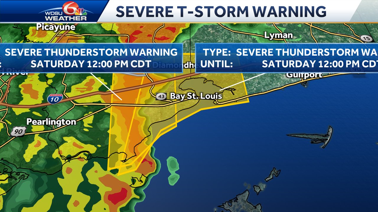 wdsu on Twitter: "A Severe Thunderstorm Warning has been issued for Hancock, Harrison until 11/ ...