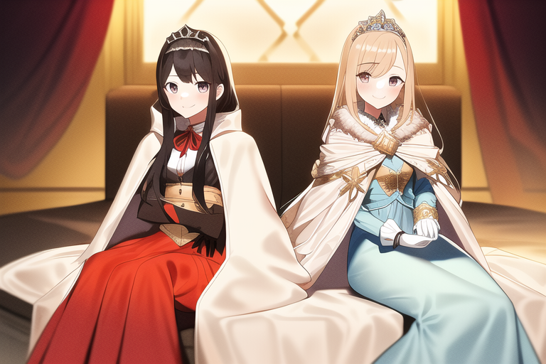 Casapig(カサブタ) on Twitter: "RT @nakata7716: 仲良し王女姉妹風に 髪の色は特に指定しないと黒髪と金髪のペアが多いようだ ...