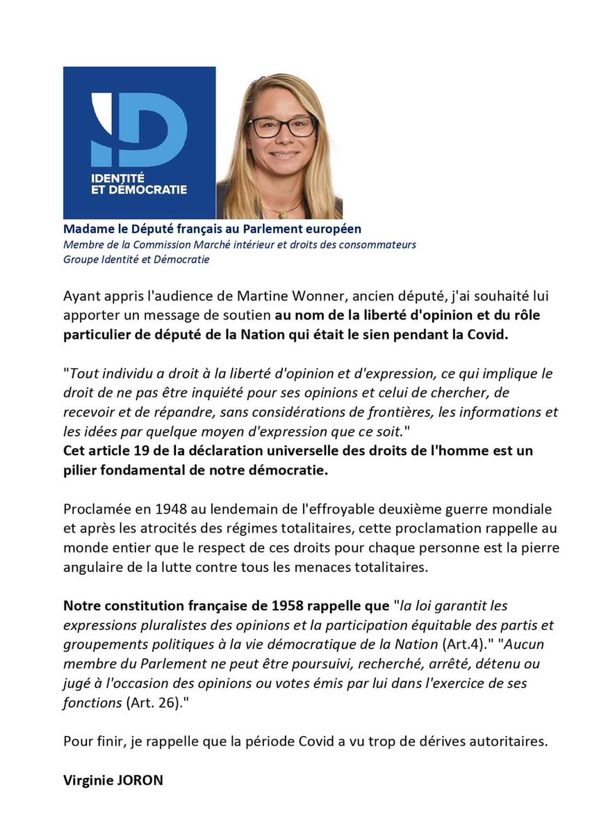 -Martine Wonner on Twitter: "Merci chers (ex) collègues pour vos mots de soutien. Ils ont été ...