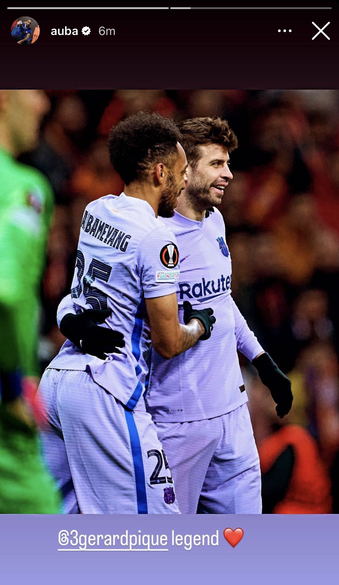 Culés News Br on Twitter: "Auba via IG: https://t.co/CxLVU3qYak" / Twitter