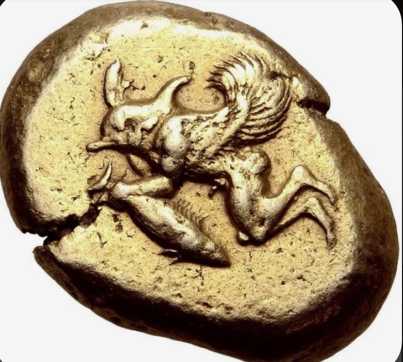 Coins made from a naturally occurring alloy called electrum, also known ...