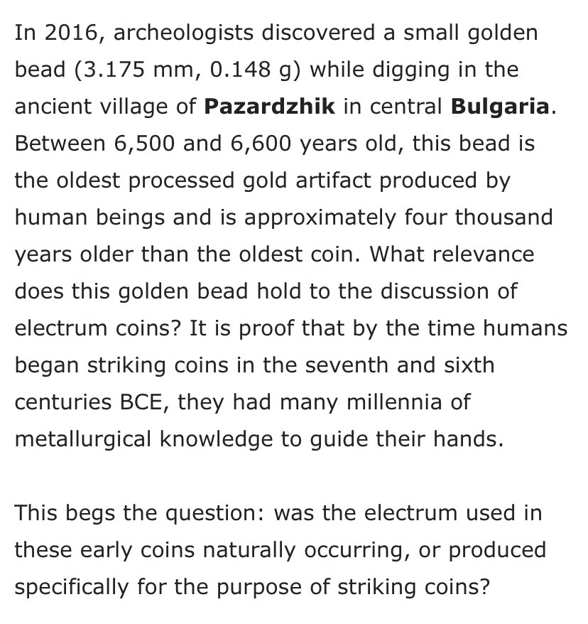 Coins made from a naturally occurring alloy called electrum, also known ...