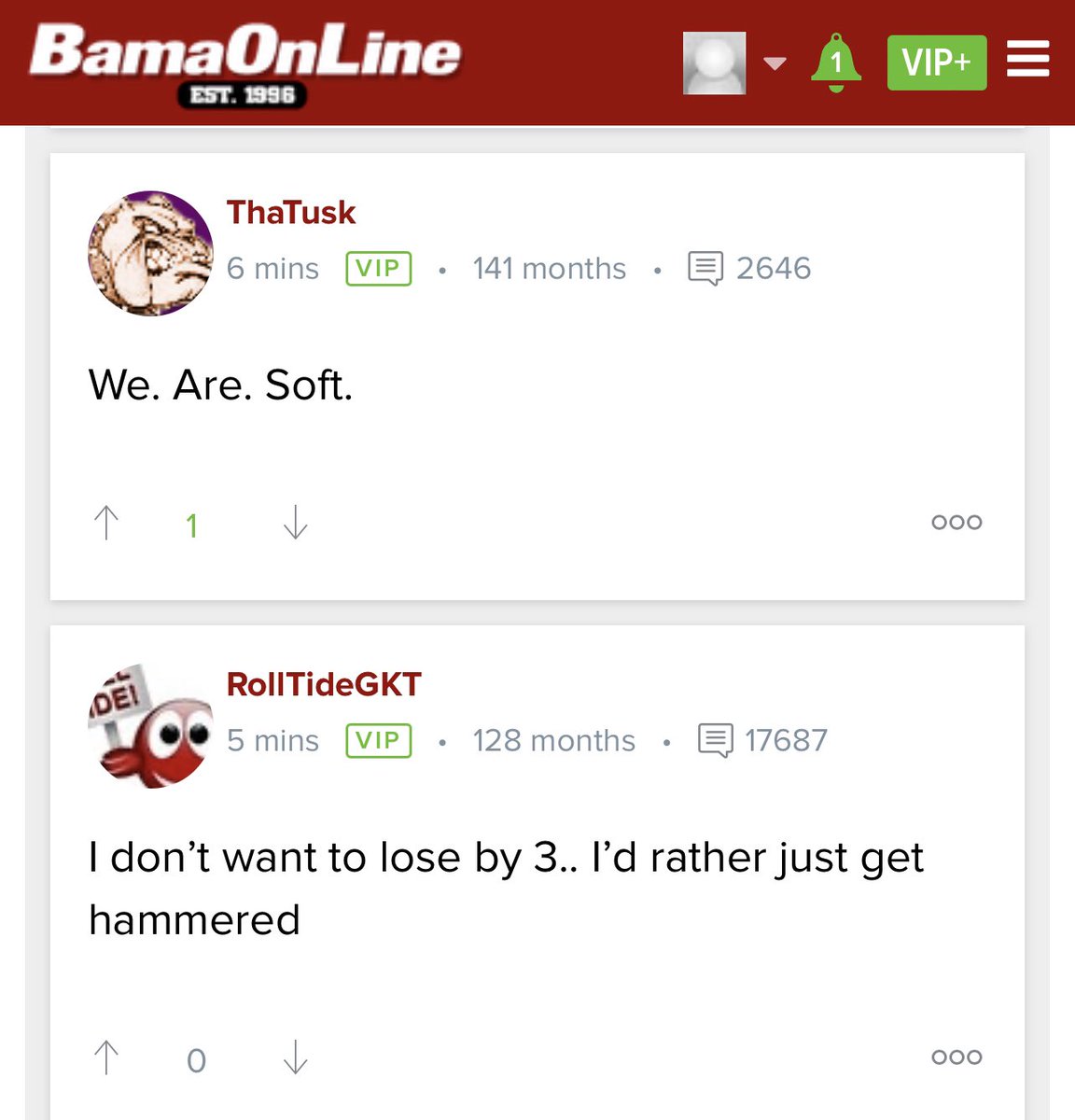 Message Board Geniuses on Twitter: "🚨MELTDOWN ALERT 🚨 #Alabama is tied with #LSU in the first ...