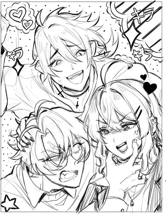 「sketch collab with friends of our ocs~!! with @michiroon and」🌸Sasu🌸の漫画