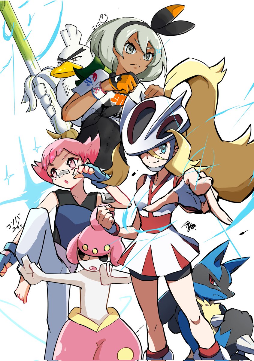 サイトウ ポケモン ルカリオ 「コルニandスモモandサイトウコソバさん 、こっこさん と合作しました 」 あよのイラスト