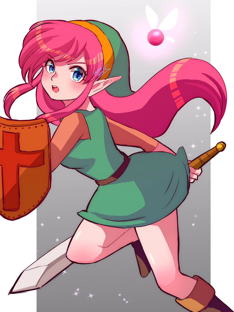 「Pinklink adventure 🗡🛡 」|🐥nonoのイラスト