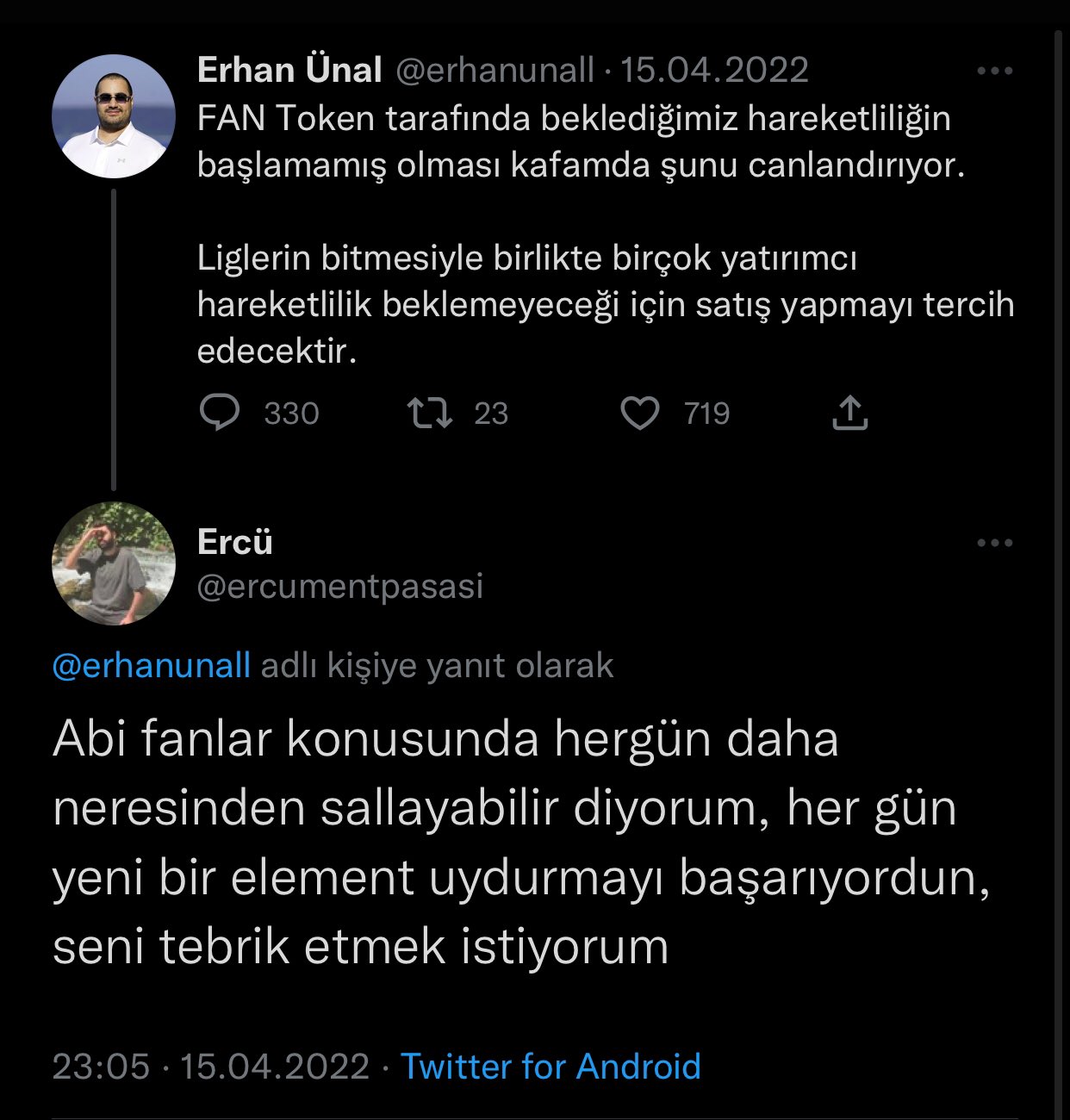 turkish crypto moments on Twitter: "61- fan token analizi yapan erhan ünal ve her gün fan ...