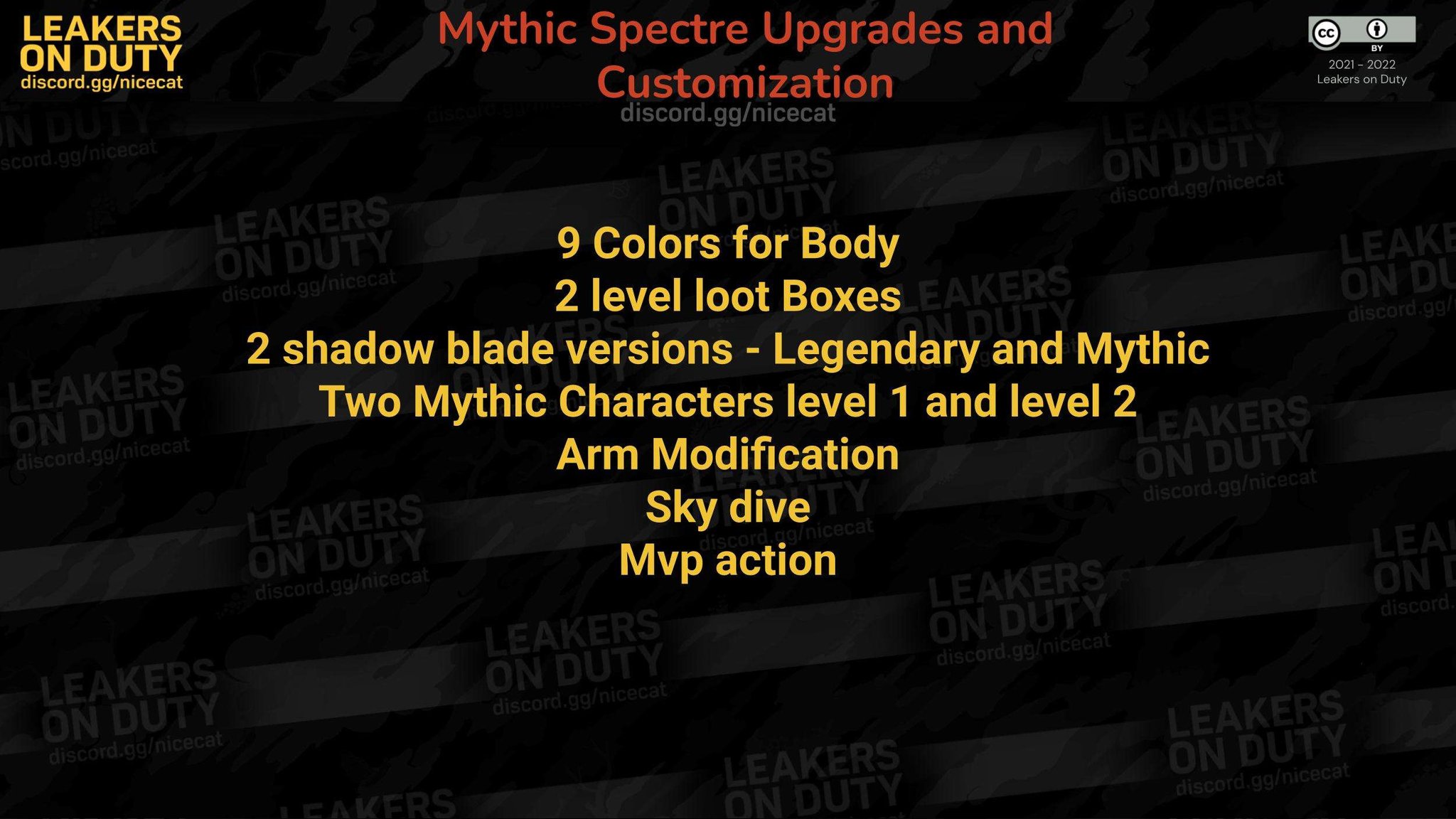 Leakers On Duty on Twitter: "Mythic Character Spectre T3 will have 24 Customisable features. # ...