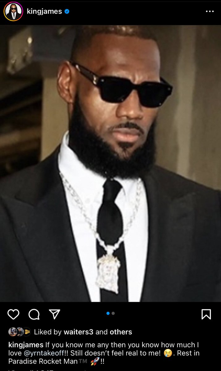 LeBron honors Takeoff with his pre-game outfit : r/nba LeBron honors Takeoff with his pre-game outfit : r/nba