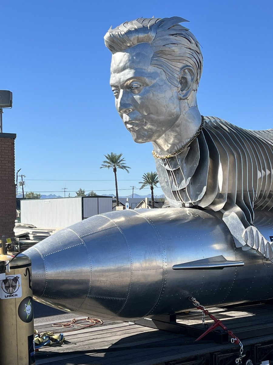 Nothing to see here but a $600k statue of a four-legged Elon Musk ...