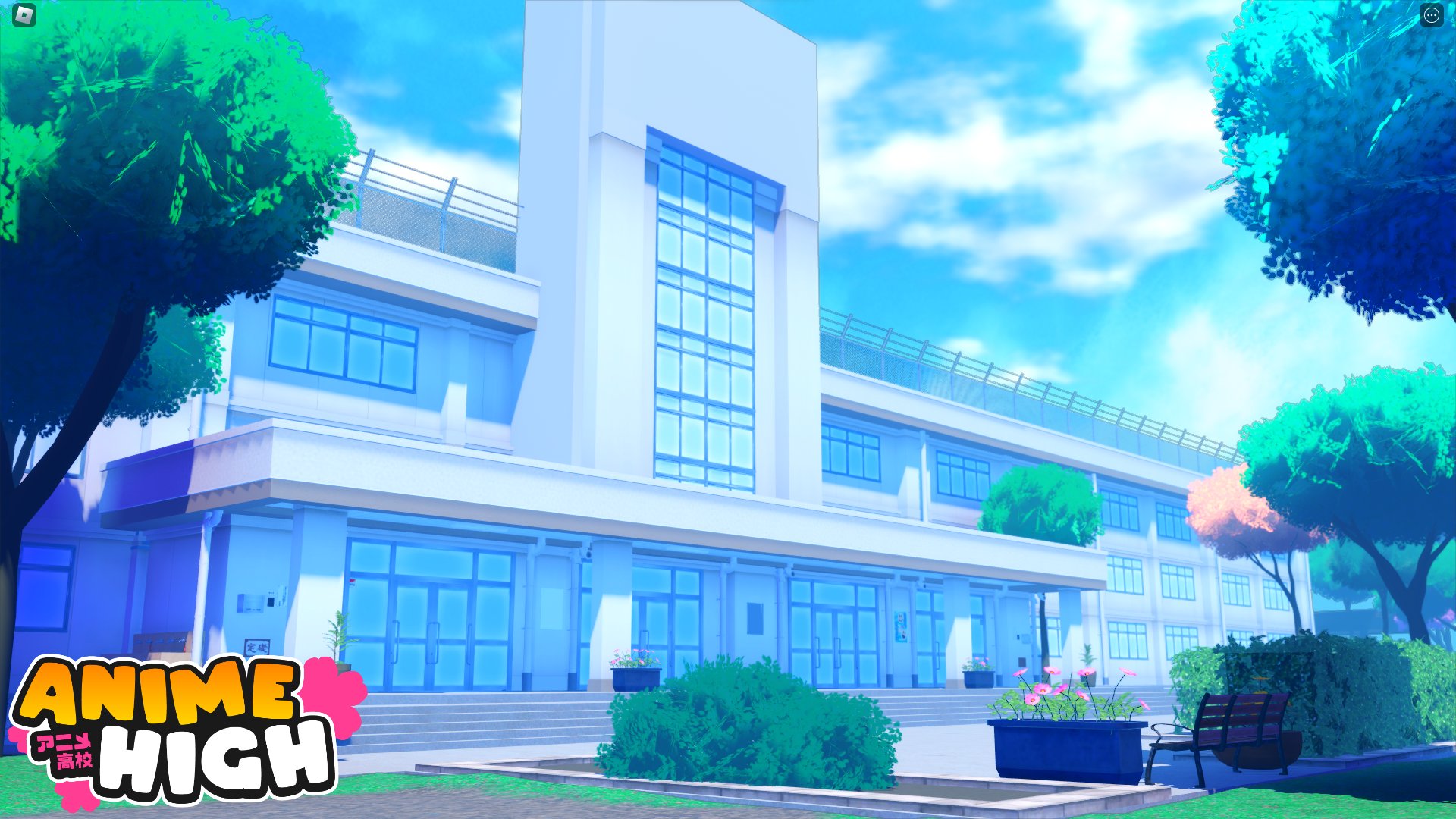 Anime School Building Front