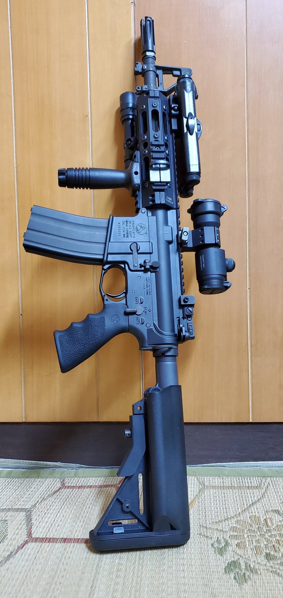 nishiyan@ハングリーイッヌ on Twitter: "数ヶ月前からぼちぼちパーツ集めやレシーバー加工等進めていたGHK M4 CQB-Rですが、大体揃ったので仮組みしてみました。本体 ...