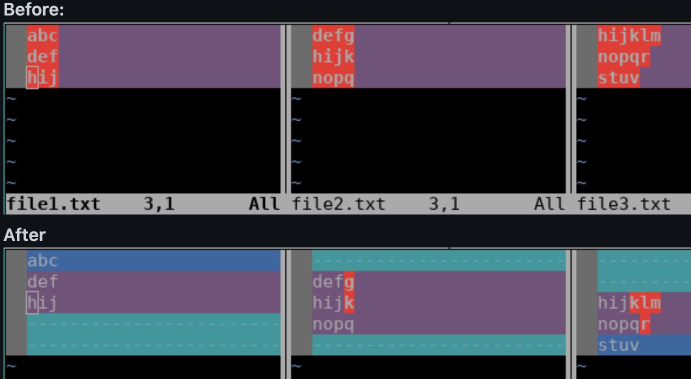 Neovim on Twitter: "Try the new diff-mode "linematch" feature in #neovim 0.9 (unreleased) for ...