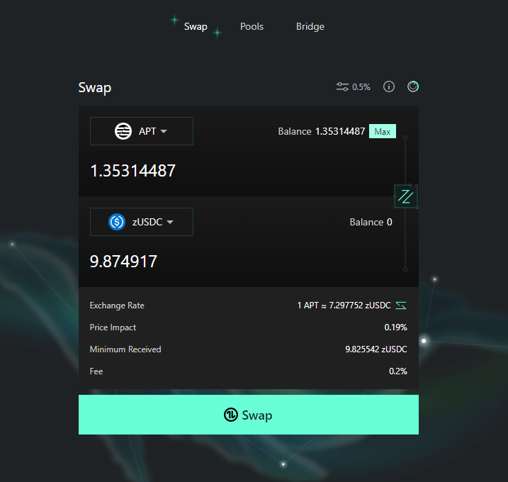 Aptos Insider on Twitter: "Step 2: Swap #APT to #zUSDC, #APT to #zUSDT https://t.co/EsDC2rYS78 ...