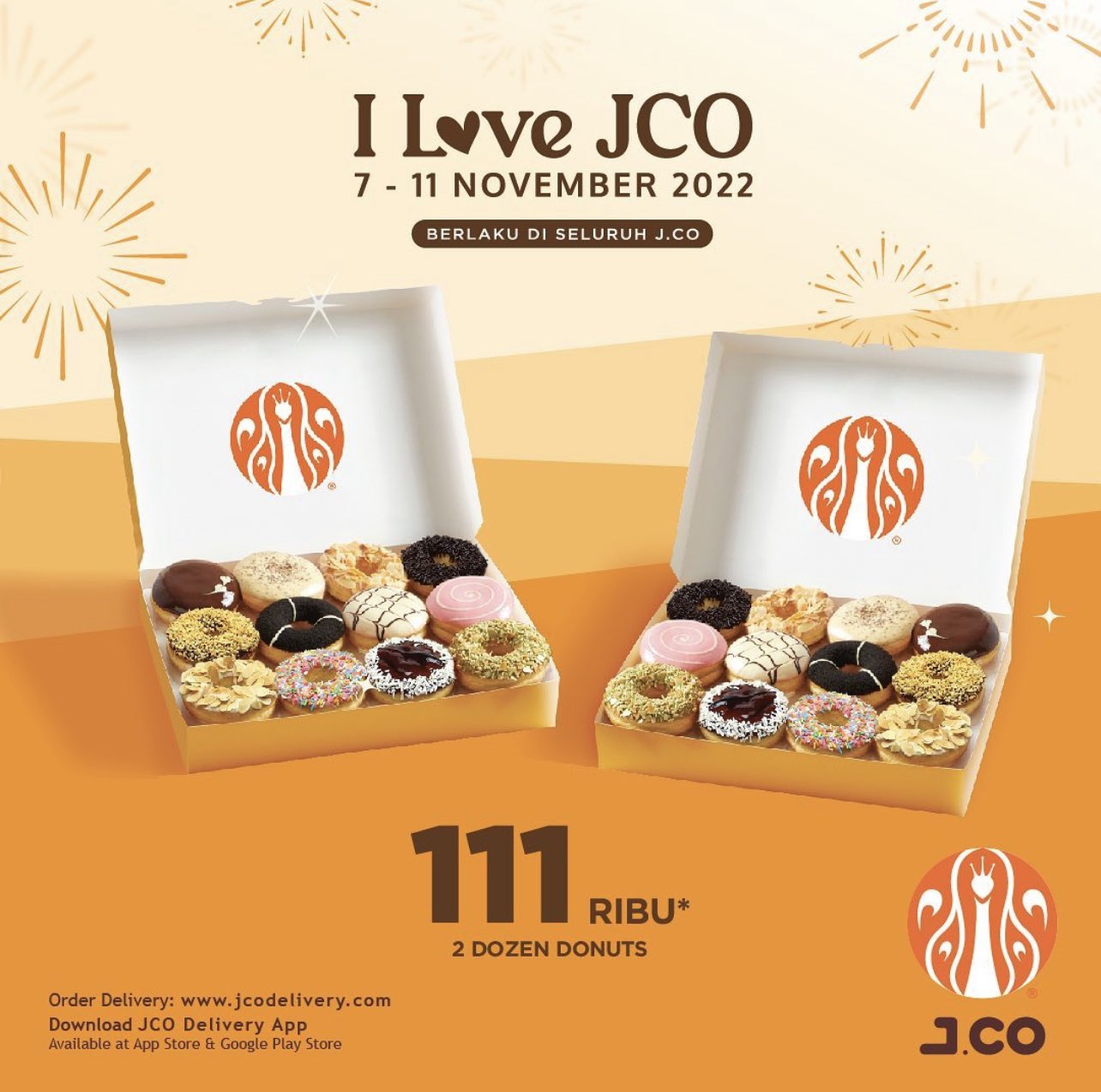 BerburuSale - Base Diskon Kukka on Twitter: "I LOVE JCO 🫶🏻 🗓️ 7-11 November 2022 📍 Berlaku di ...