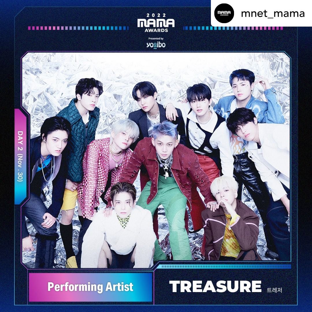 [#2022MAMAAWARDS] Performing Artist | #treasure 🏆 2022 MAMA 1st Lineup ...