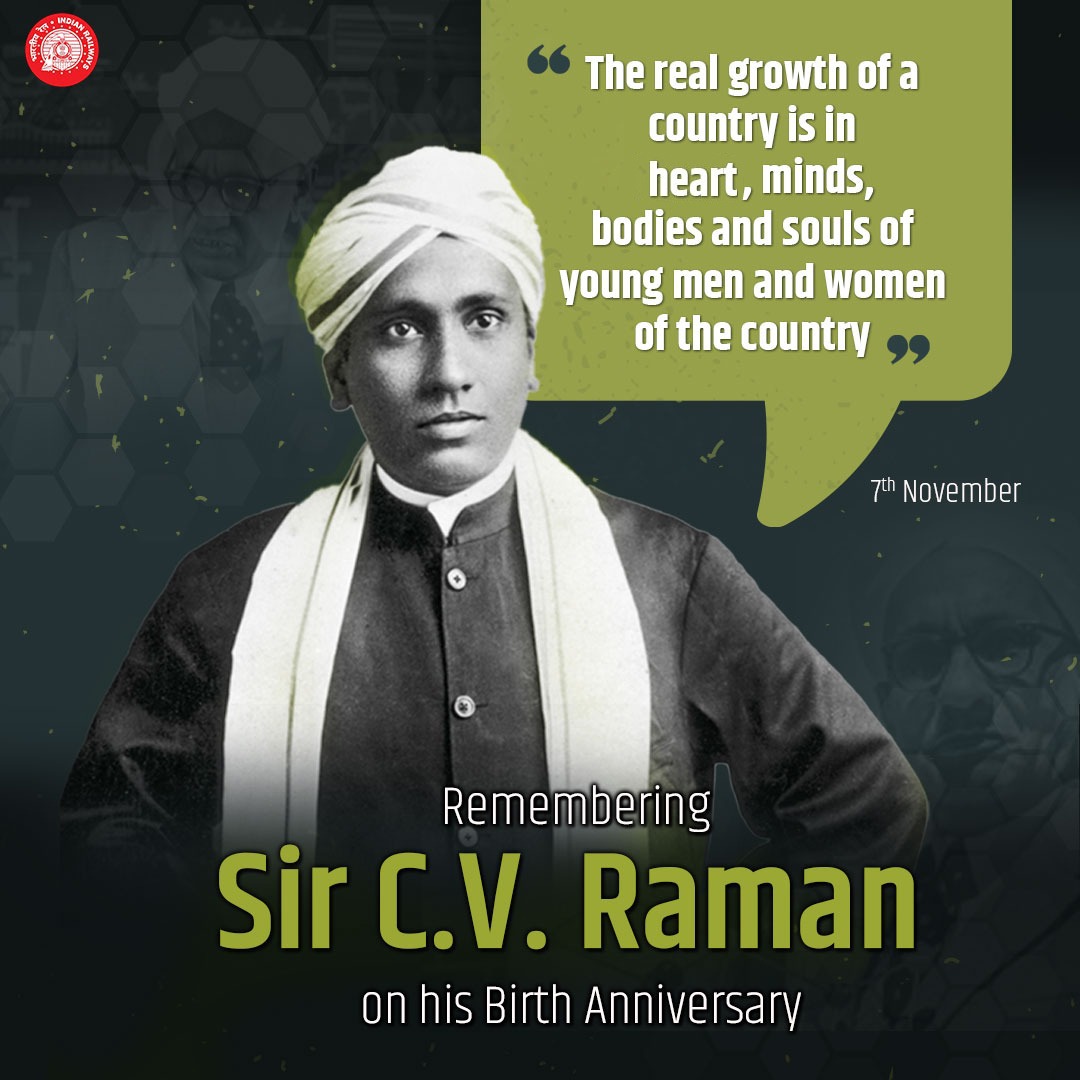 West Central Railway on Twitter: "RT @RailMinIndia: Remembering the renowned Indian Physicist ...