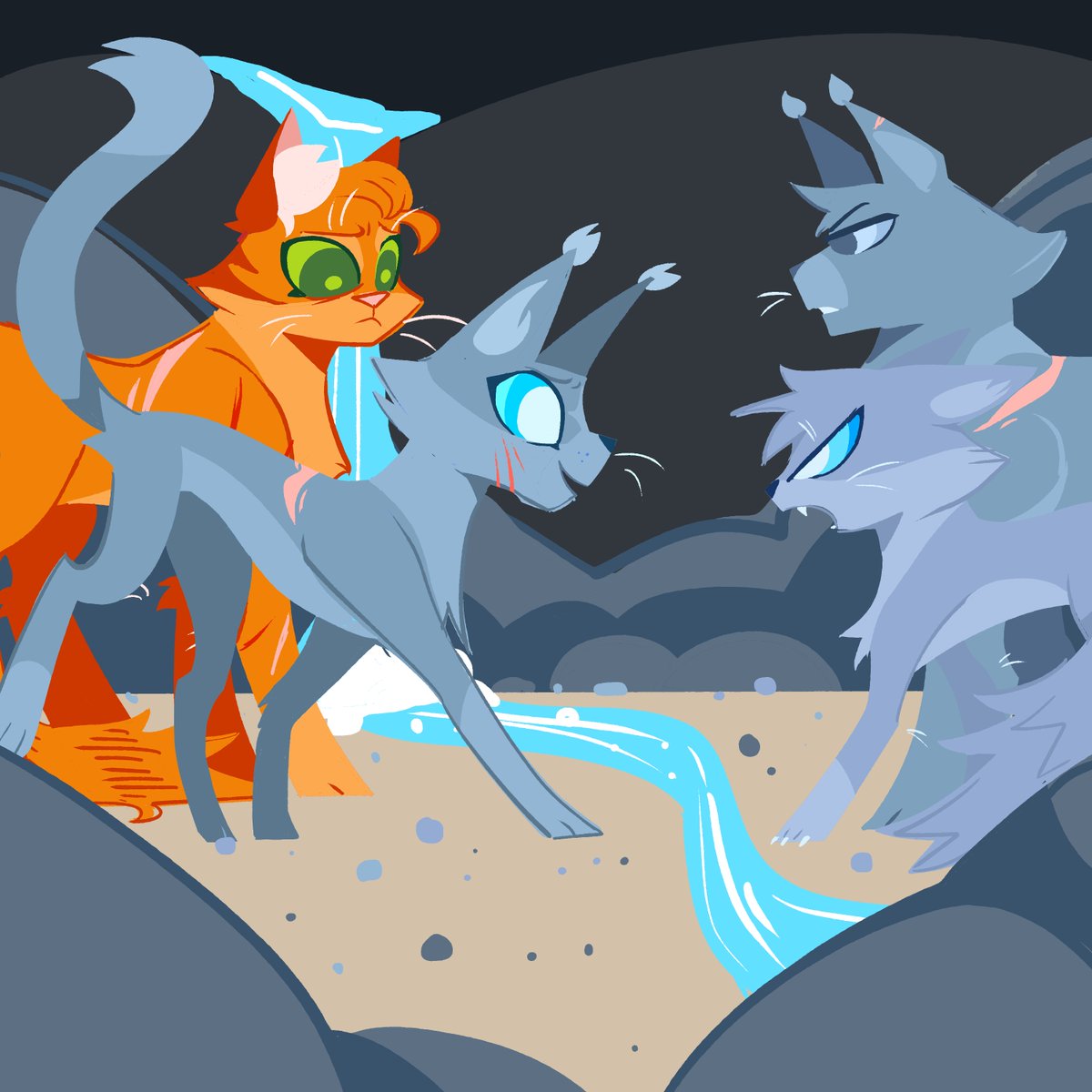 「L+RATIO (bluestar, mistyfoot, stonefur a」|CR4SH_K1Dのイラスト