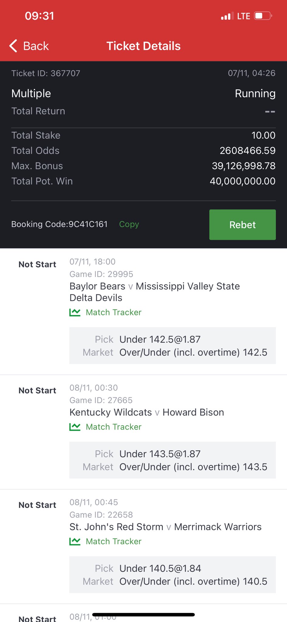 BasketballPro🏀 on Twitter: "Impossible thousands odds (2.6m odds) 1,650 odds 135 odds Make sure ...