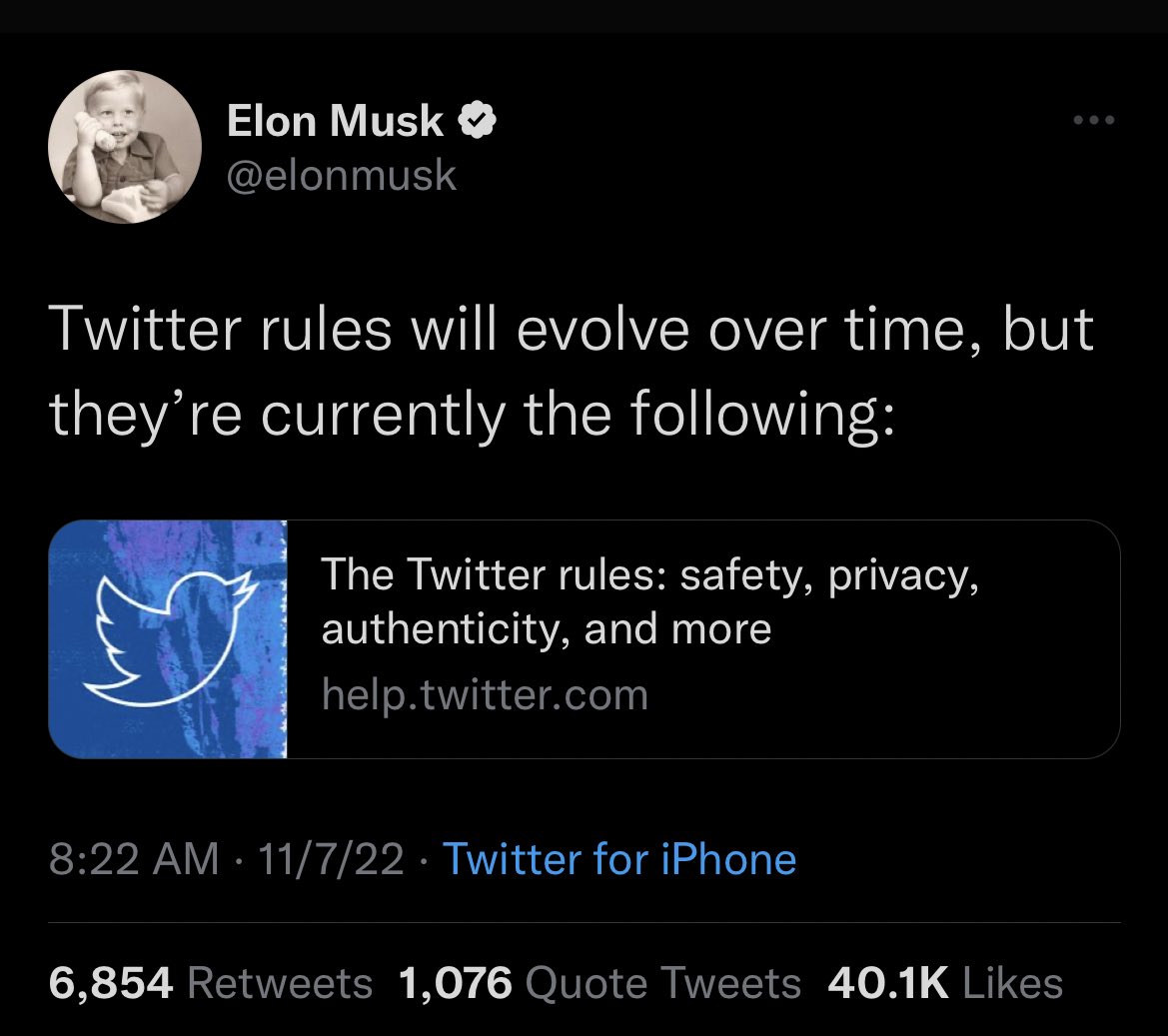 Adam Parkhomenko on Twitter: "Just clicked on the twitter rules and safety link provided by Elon ...