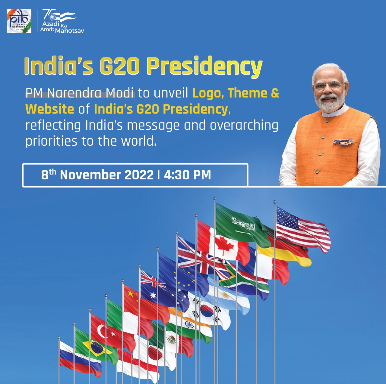 G20 Official Logo Union Minister Shri Anurag Singh Thakur To Launch