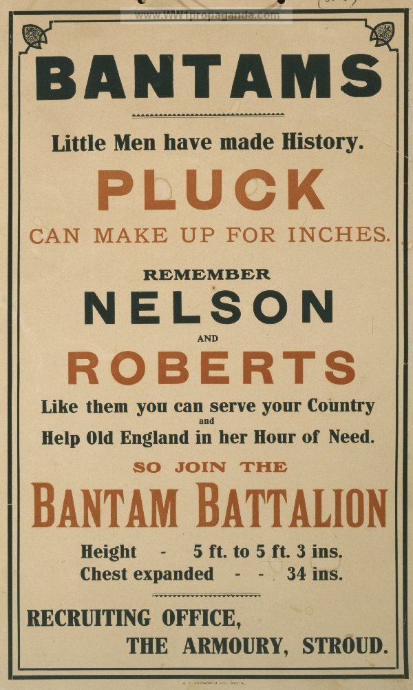 British recruitment poster from the First World War (1915) advertising ...