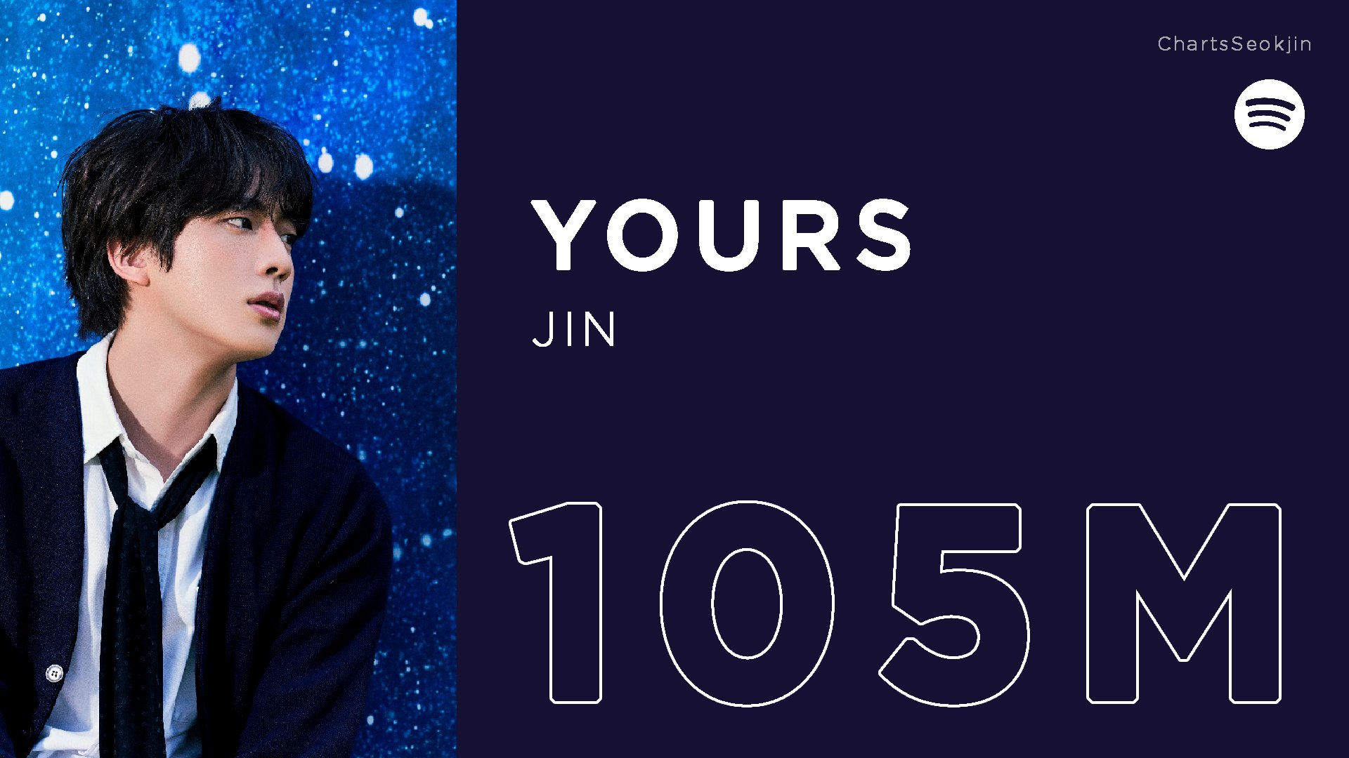 Charts Seokjin 👨‍🚀 | The Astronaut is OUT on Twitter: "— 'Yours' surpassed 105 MILLION streams ...