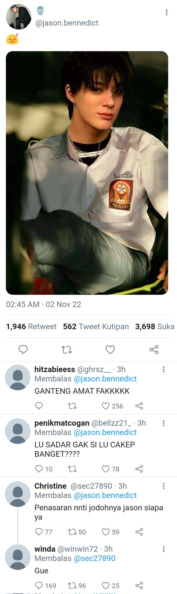 D on Twitter: "#wangju with others cast DOUBLE TROUBLE. Perbedaan di Sekolah dan diluar Sekolah ...