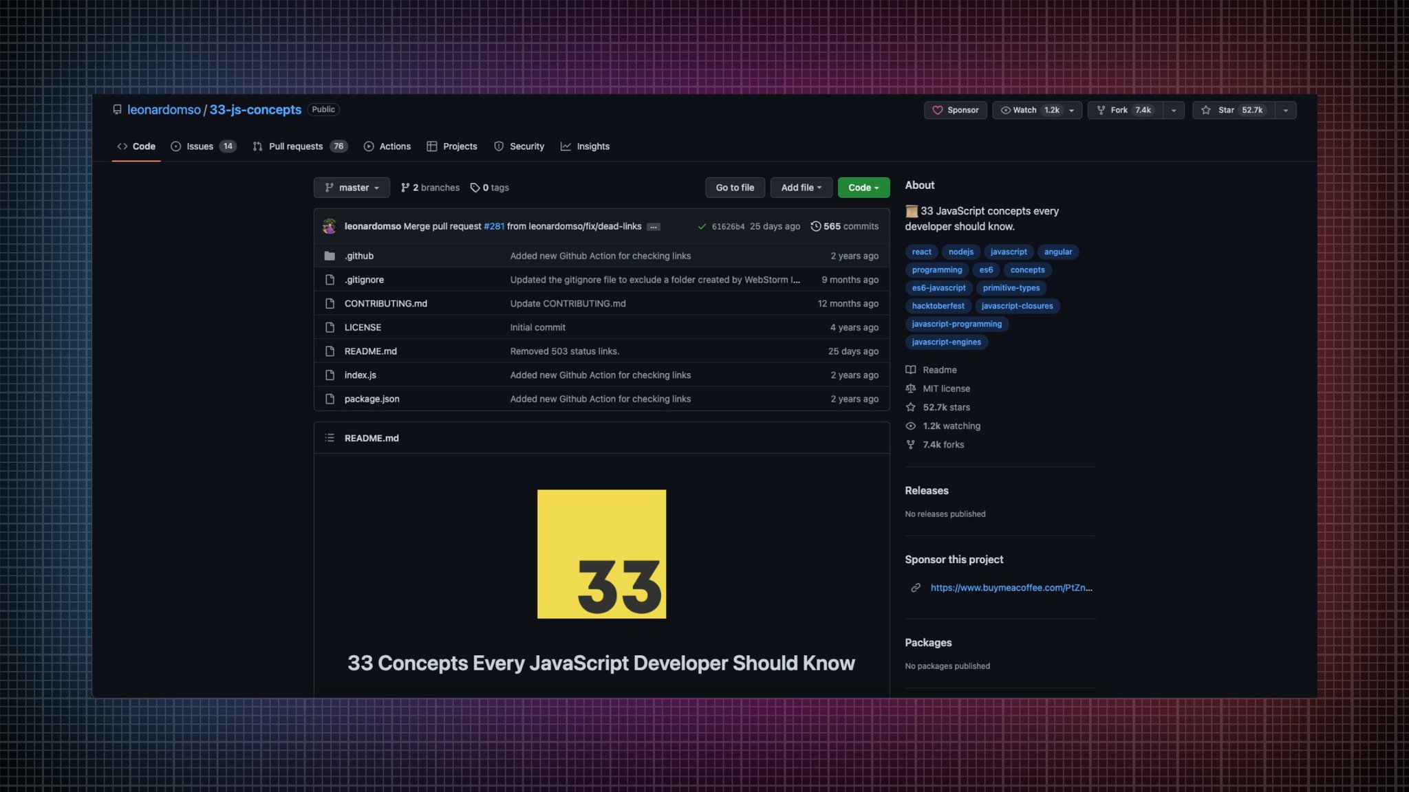 Pratham on Twitter: "7. 33 JS Concepts 33 JavaScript concepts every developer should know. 🔗 ...