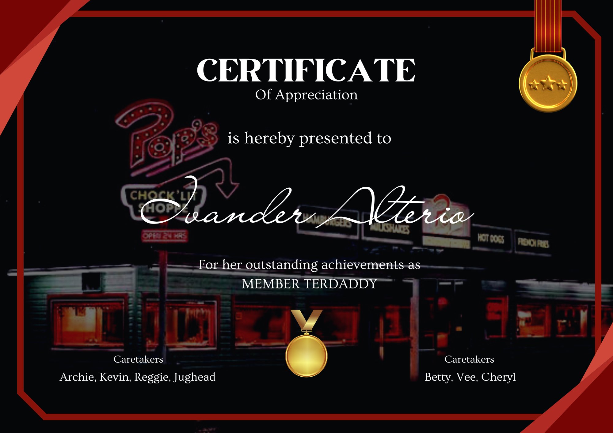 Jughead & Cheryl on Twitter: "ㅤ IVANDER ALTERIO AS TERDADDY ㅤ https://t.co/BPqAGzNRjF" / Twitter