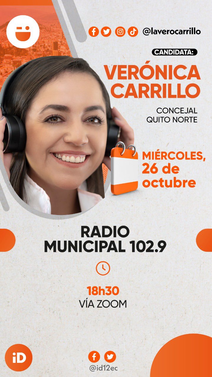 Verónica Carrillo 💜💚 on Twitter: "Agenda de Medios: Veronica Carrillo 🧡💜. 🚨Radio Municipal. 🔥 ...