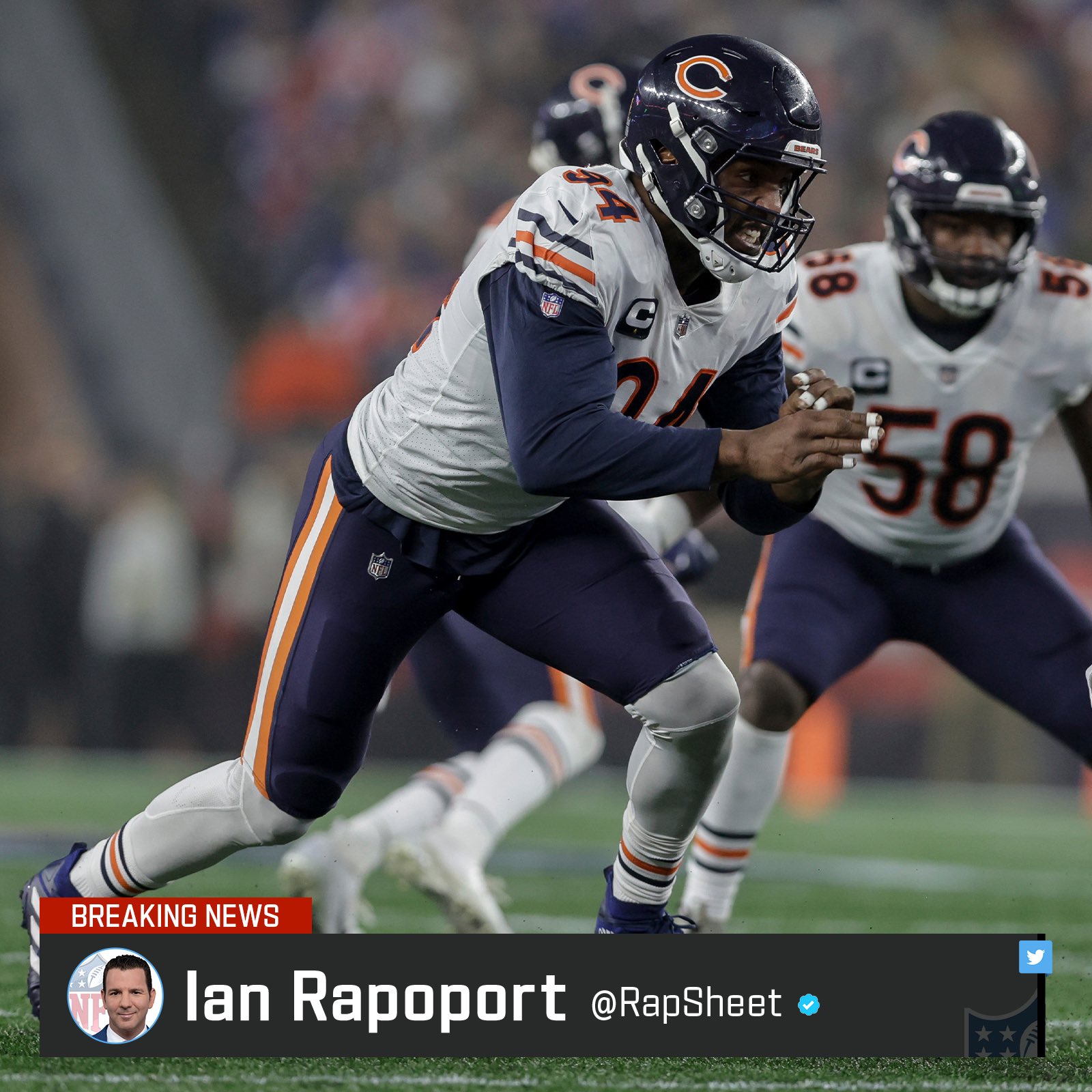Ian Rapoport on Twitter: "Blockbuster: The #Bears are trading star pass-rusher Robert Quinn to ...