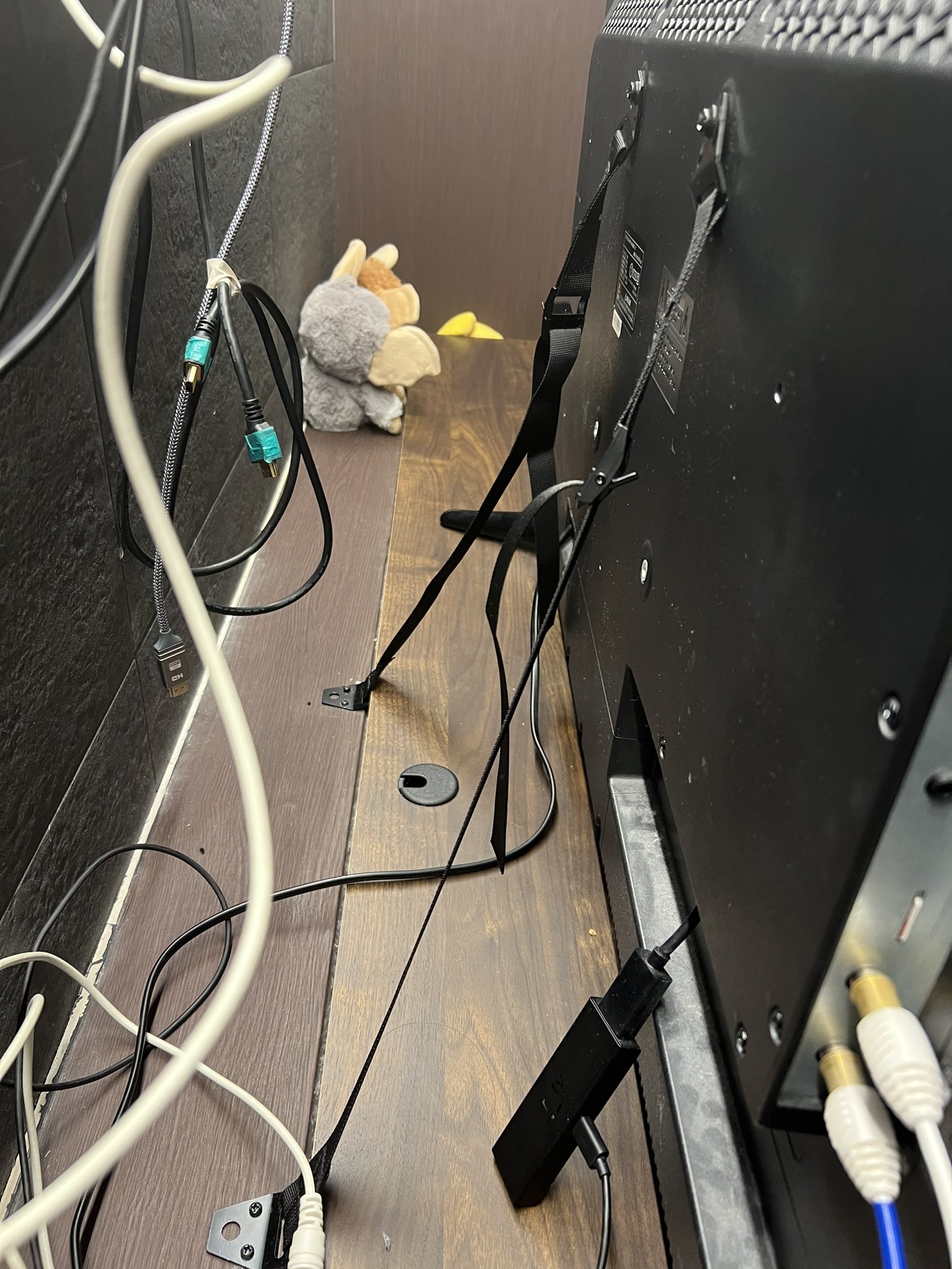 GSG｜倉持由香 on Twitter: "転倒防止ベルトは取り付けてあるのでテレビが倒れることは恐らくないと思うんだけど…。早く壁付けにしなきゃ… https://t.co ...