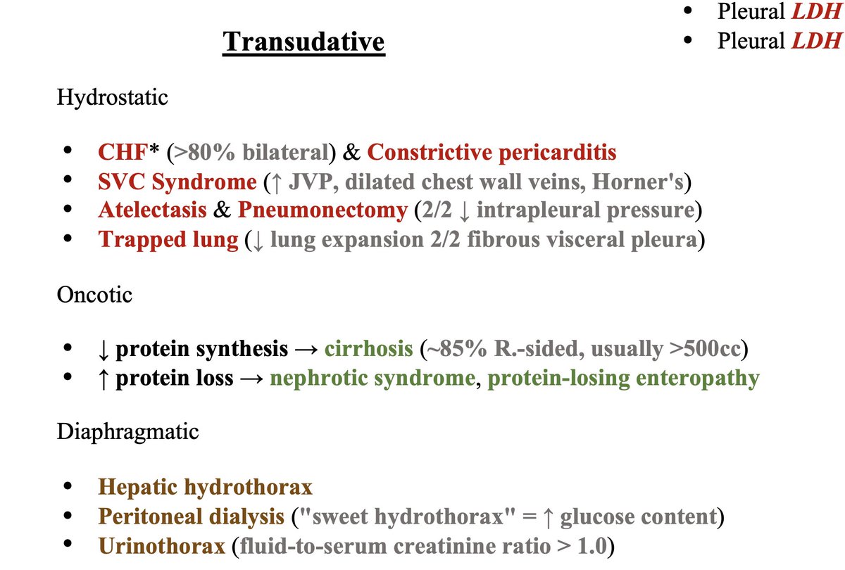 🫁💧 Pleural Effusion Schema 💧🫁 1) Thoracentesis → Calculate Light's ...